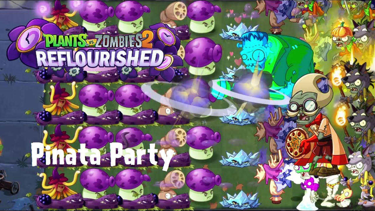 PvZ 2 Reflourished: Lawn of Doom Pinata Party - Professor Brainstorm ...
