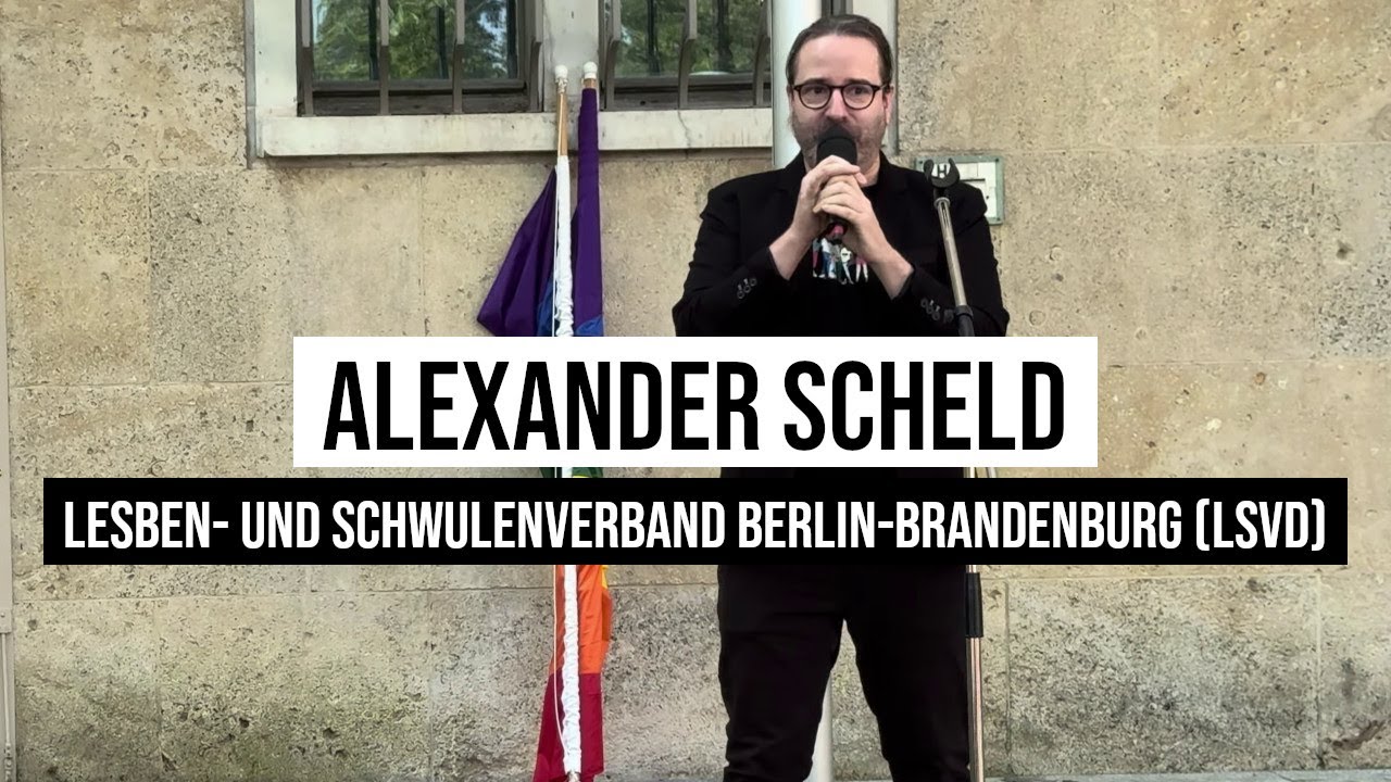 15.07.2024 #Berlin Alexander Scheld #LSVD beim Hissen der #Regenbogen ...