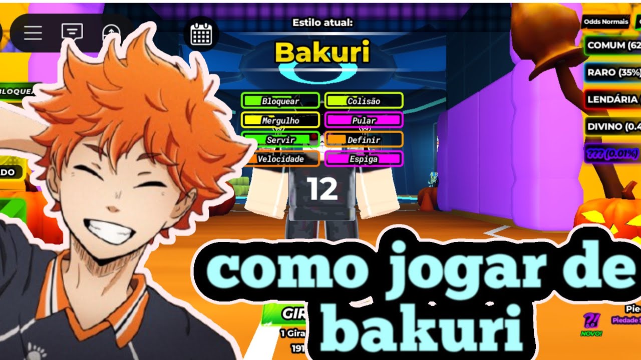 COMO JOGAR DE BAKURI NO VOLLEYBALL LEGENDS-ROBLOX - YouTube