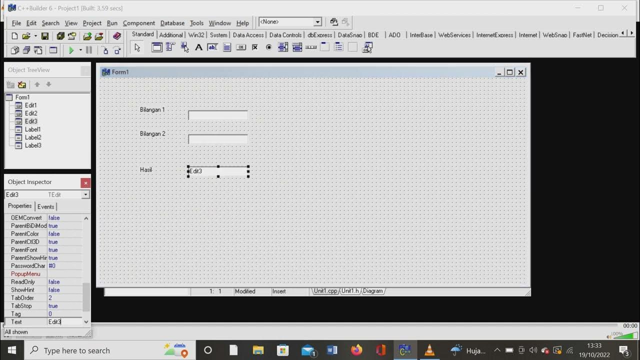 membuat kalkulator sederhana || tugas 2 & 3 pbo - YouTube