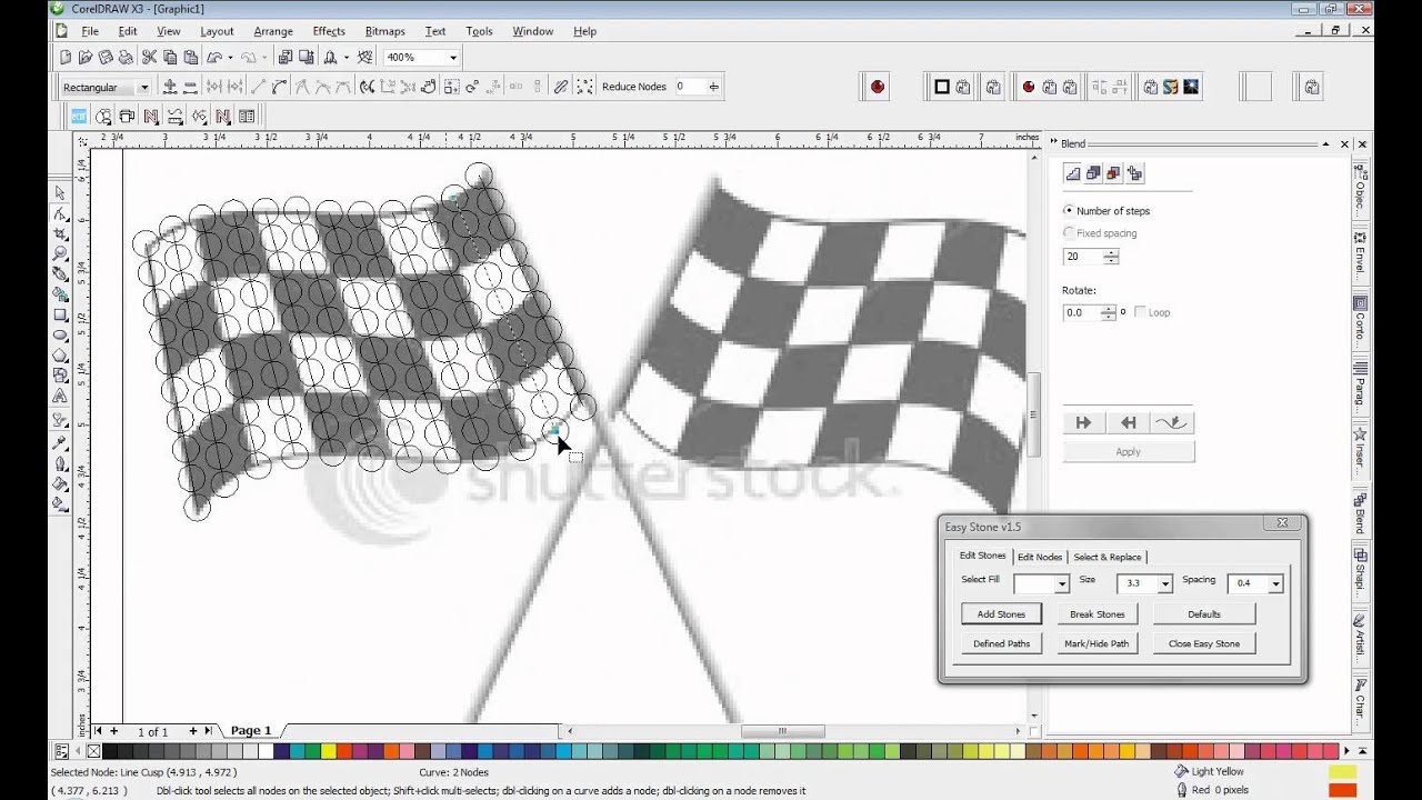 CorelDRAW Rhinestone - Checkered Flag - YouTube