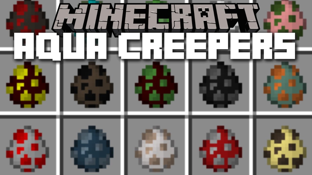 Minecraft AQUA CREEPER MOD / WIPE OUT WITH FISH CREEPERS THAT BLOW YOU ...
