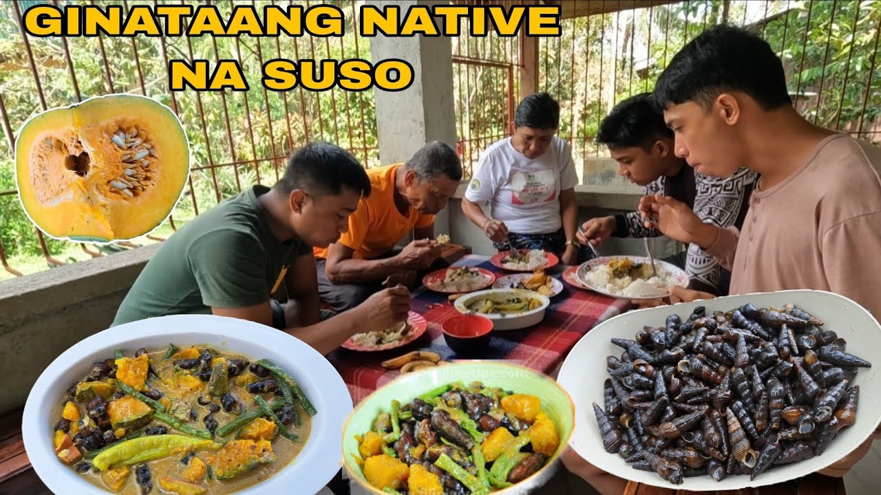GINATAANG NATIVE NA SUSO NA MAY KALABASA AT SITAW PAGLULUTO PARA SA ...