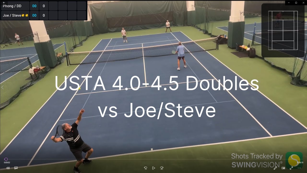 Tennis Practice | Doubles | Phong/DD vs Joe/Steve | USTA 4.0 - 4.5 ...