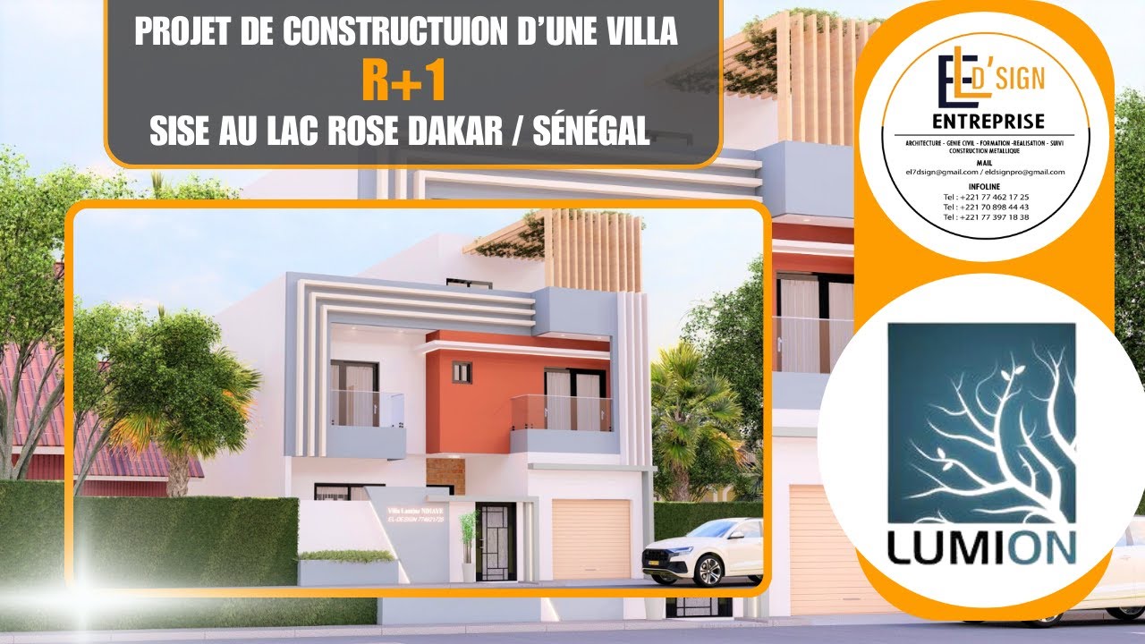 Projet de construction d:une villa R+1 sise au lac rose Dakar/Sénégal ...