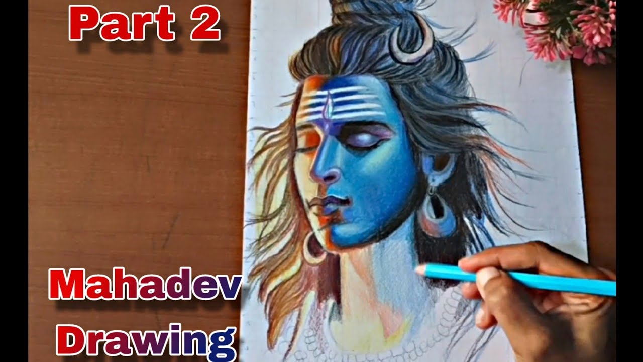 ️🤩Lord Mahadev drawing 🌸🙏 How to Draw Lord Shiva drawing,🌸#youtube#art# ...