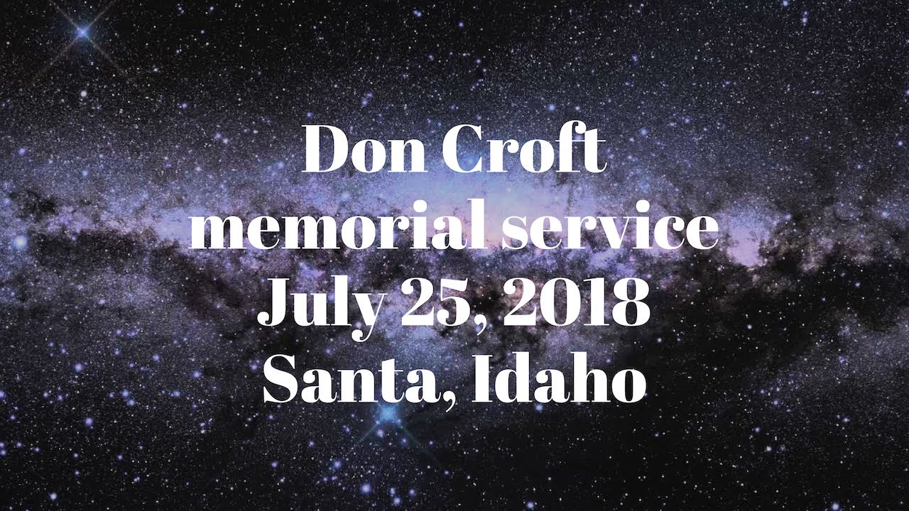 Don Croft memorial service - YouTube