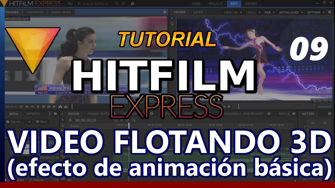 HITFILM EXPRESS _ Tutorial 09: VIDEO FLOTANDO EN 3D efecto sobre sí ...
