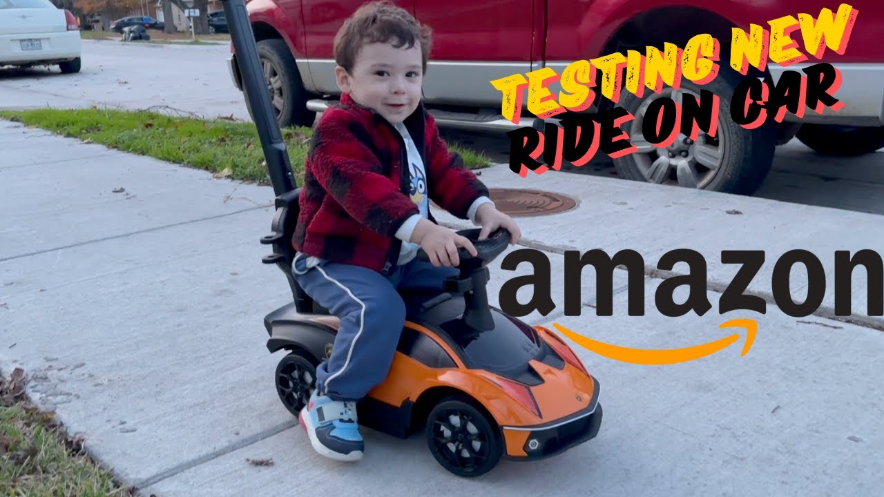 Testing a push ride on car from amazon - YouTube