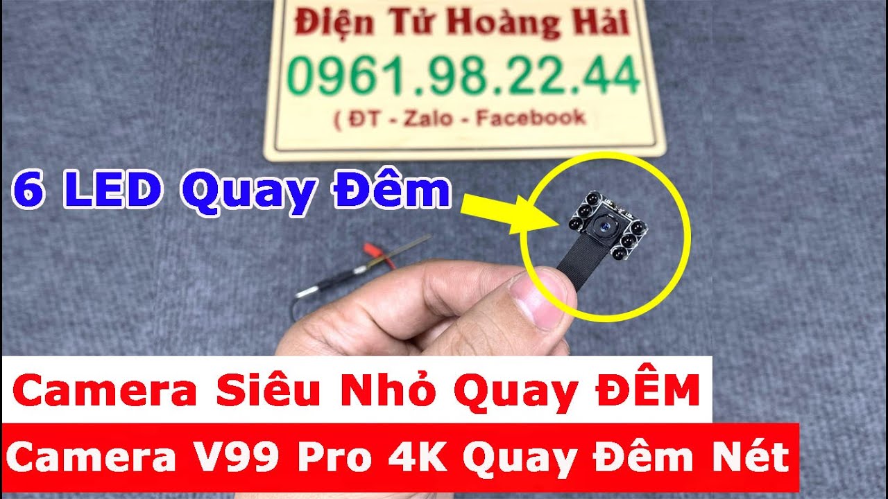 Camera V99 - Camera V99 Pro 4K Tích Hợp 6 Led Hồng Ngoại Đen Quay Đêm ...