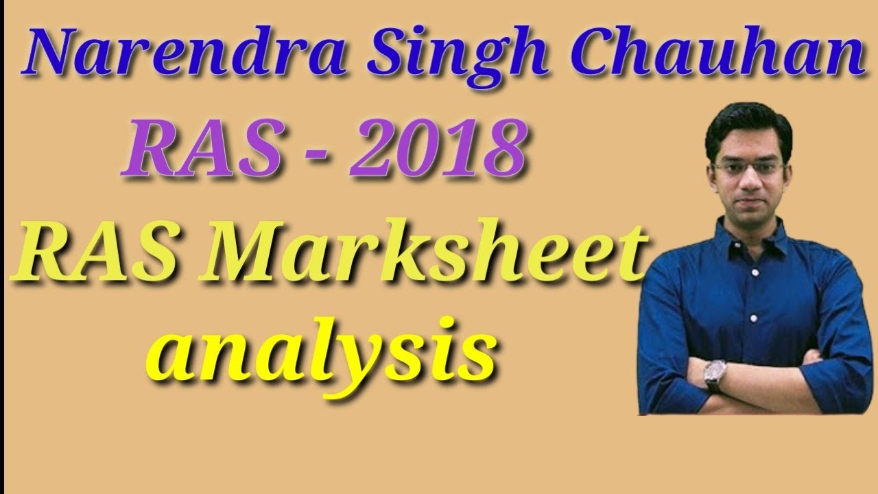 RAS 2018 Mark sheet | mark analysis | RAS final result | Narendra Singh ...