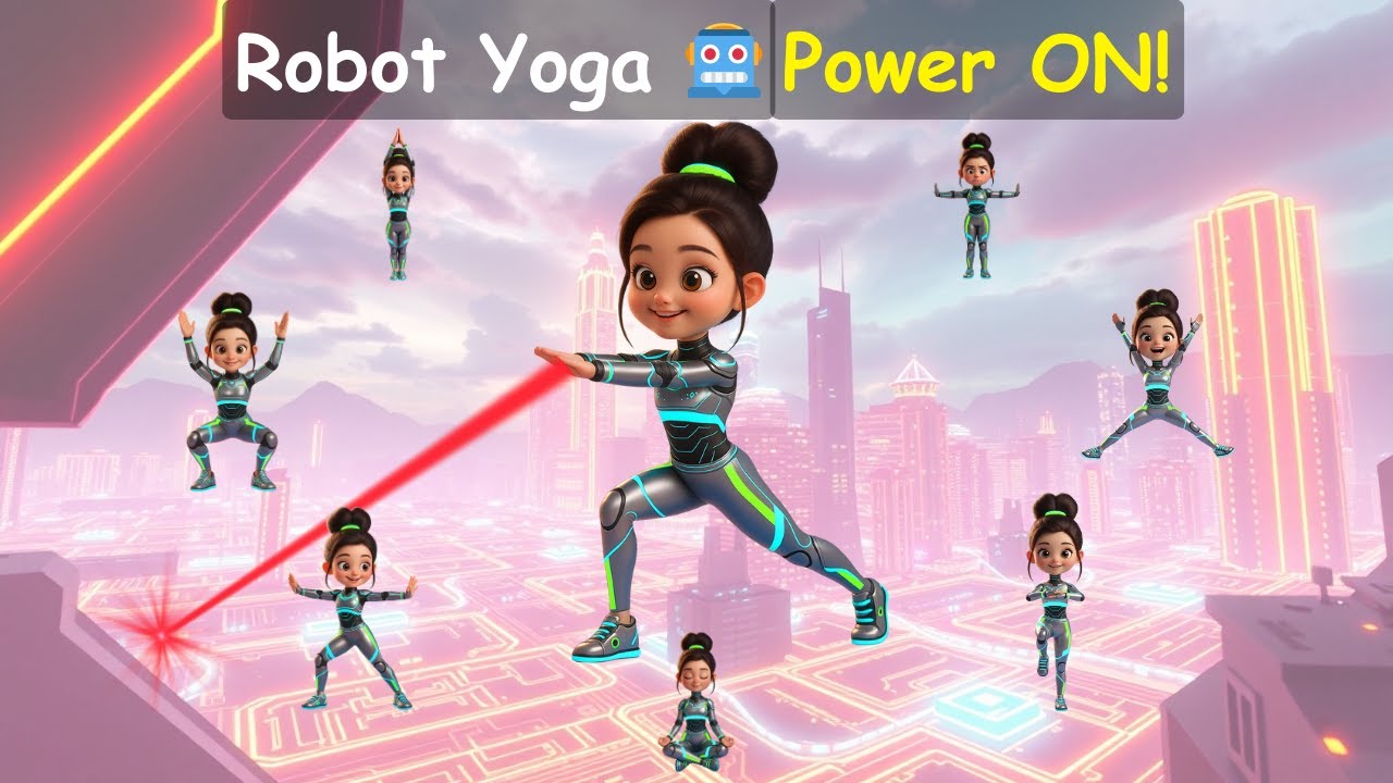 Kids Yoga Robot Adventure 🤖 | 4-Min Fun Movement & Flexibility Routine ...