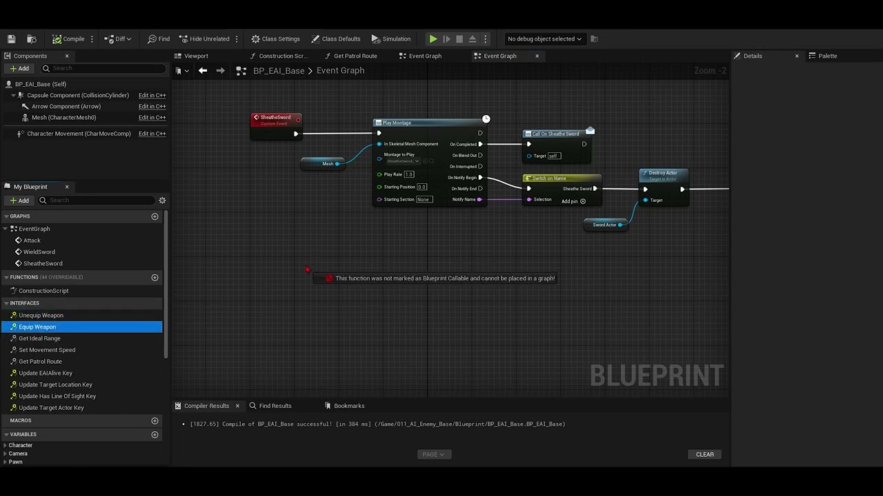 Unreal Engine Interface Blueprint Function How To Make It Event Node Double Click Not Drag 5478