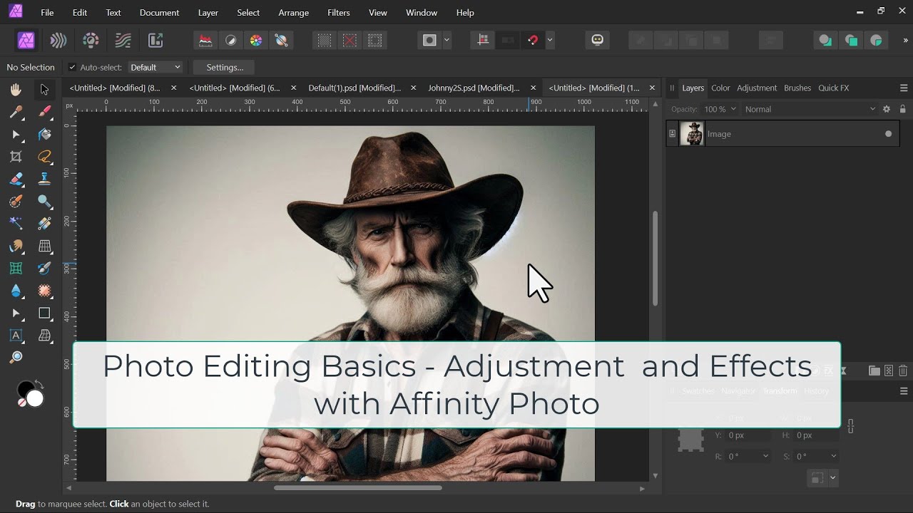 Affinity Photo - Basic Adjustments and Effects - YouTube