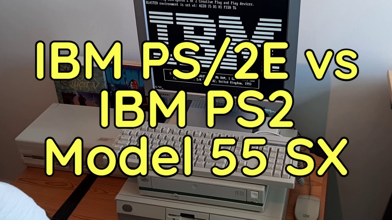 IBM PS/2E vs IBM PS/2 Model 55 SX - YouTube