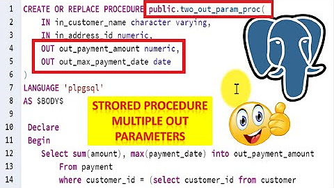 PostgreSQL Parameterized Procedures/Functions - YouTube