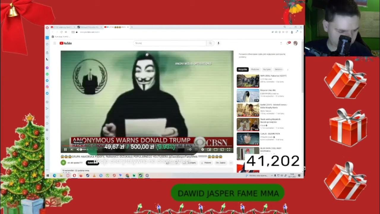 Dawid Jasper - reakcja na film od grupy hakerskiej - YouTube