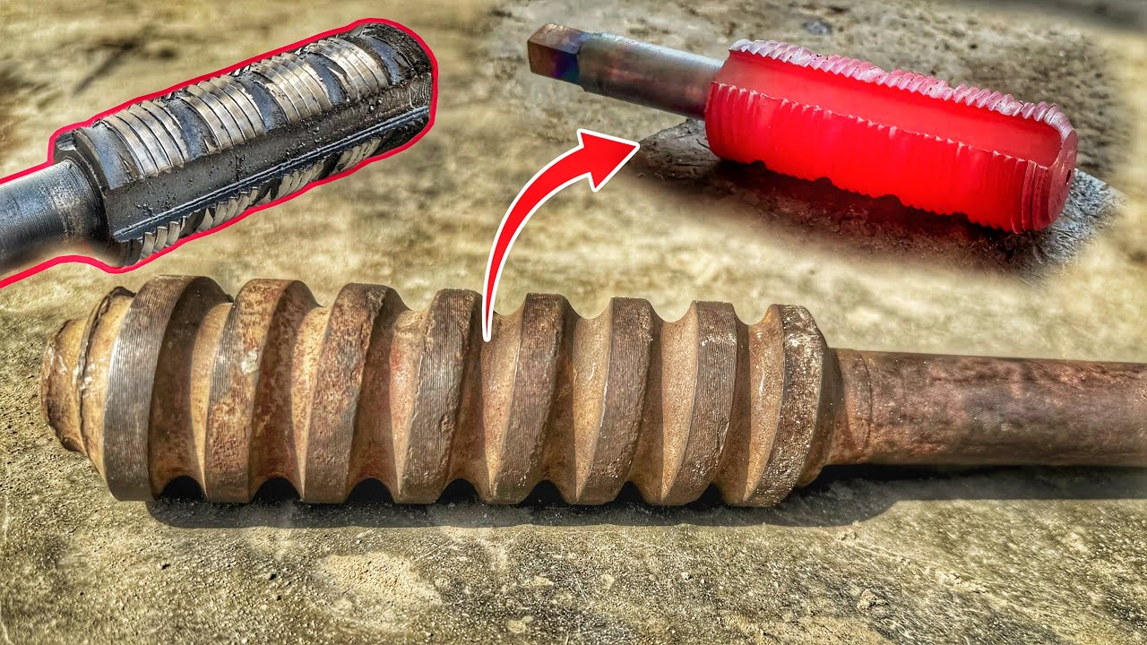 "Effortless Threading: Master Steel Shafts with a Drill Tool in Minutes ...
