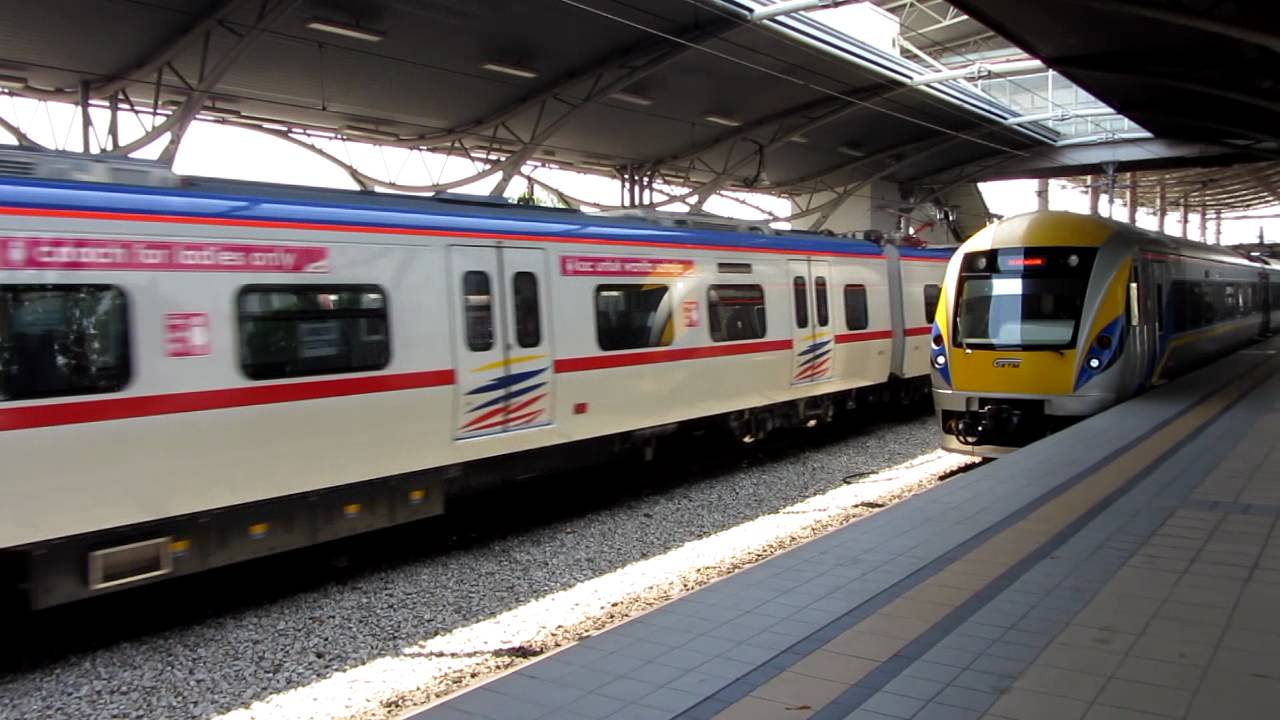 KTM Komuter 92 Class MyKomuter departing Ipoh (Test Train/Off Service ...