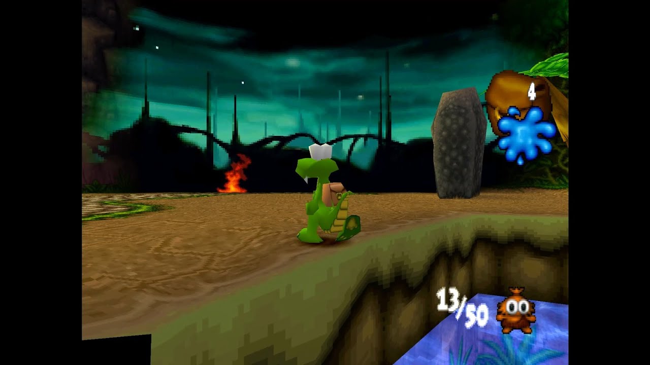 Croc 2 - PS1 - Caveman Village - Save 50 Trapped Gobbos! (Semi-Blind ...