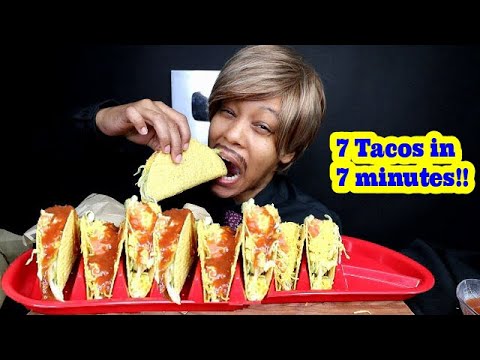 7 TACOS IN 7 MINUTES CHALLENGE + MIKE TYSON RETURNING TO BOXING?! - YouTube