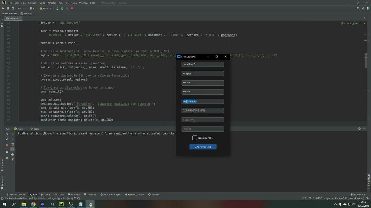 Cadastro MuOnline com Python - YouTube