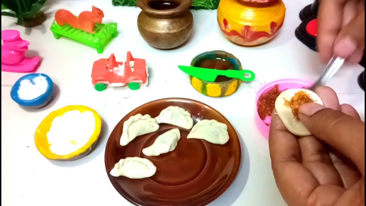 Crispy coconut puli pitha!!miniature puli pitha!!coconut pitha!!asmr!!mini cooking video - YouTube