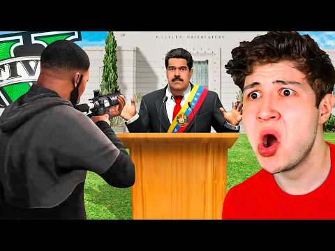 Esto PASA si MATAS al PRESIDENTE de VENEZUELA en GTA 5... 🇻🇪🔫 (Mods)