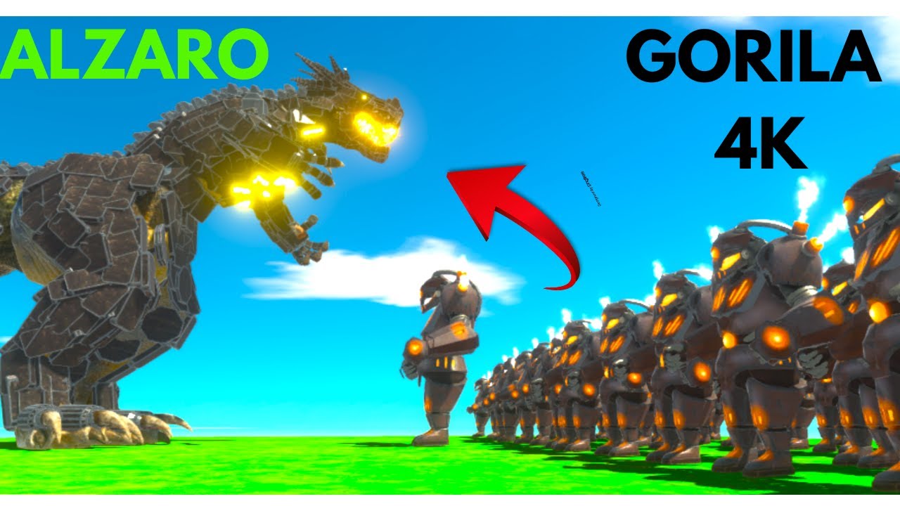 ALZARO vs GORO THE GAINT 4K in ARBS PC |Animal revolt battle simulatter ...