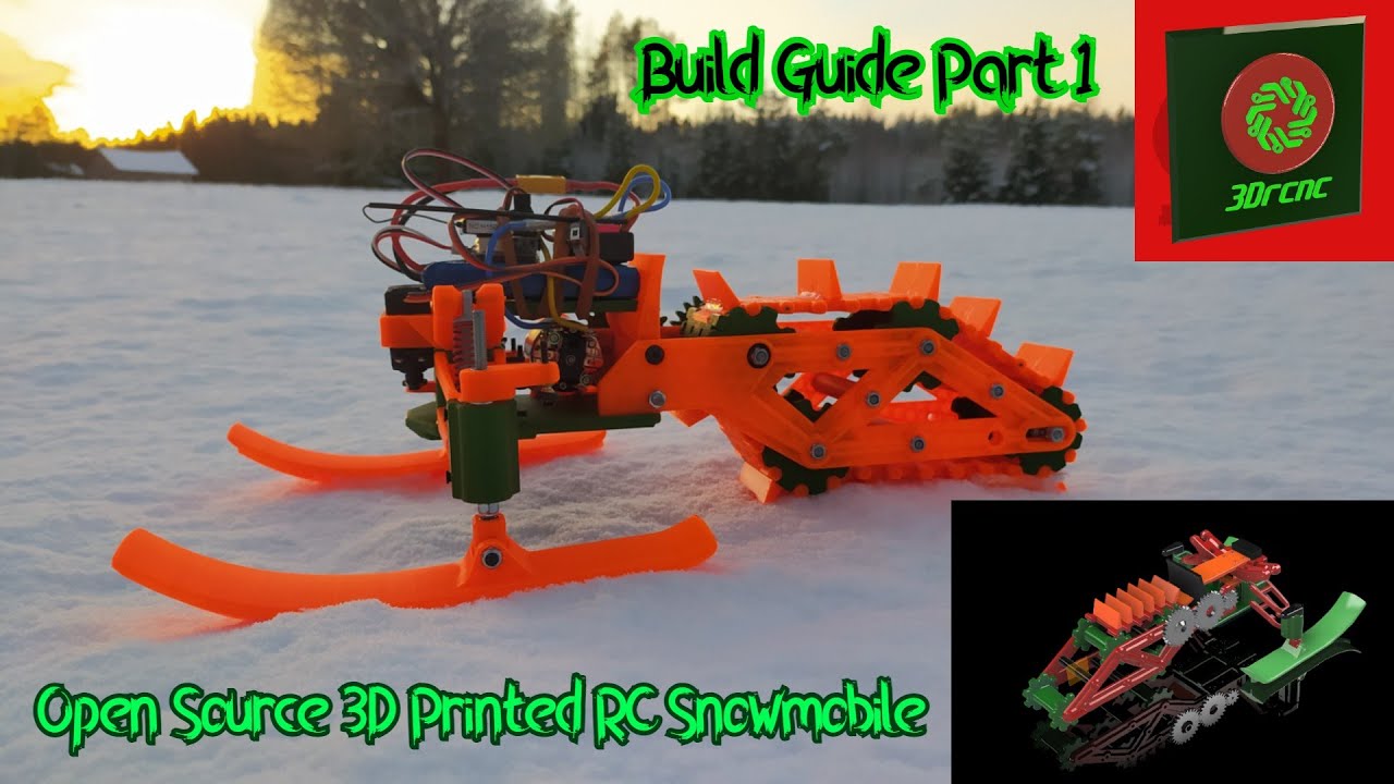 Open Source 3D Printed RC Snowmobile Build Guide Part1 (The Track ...