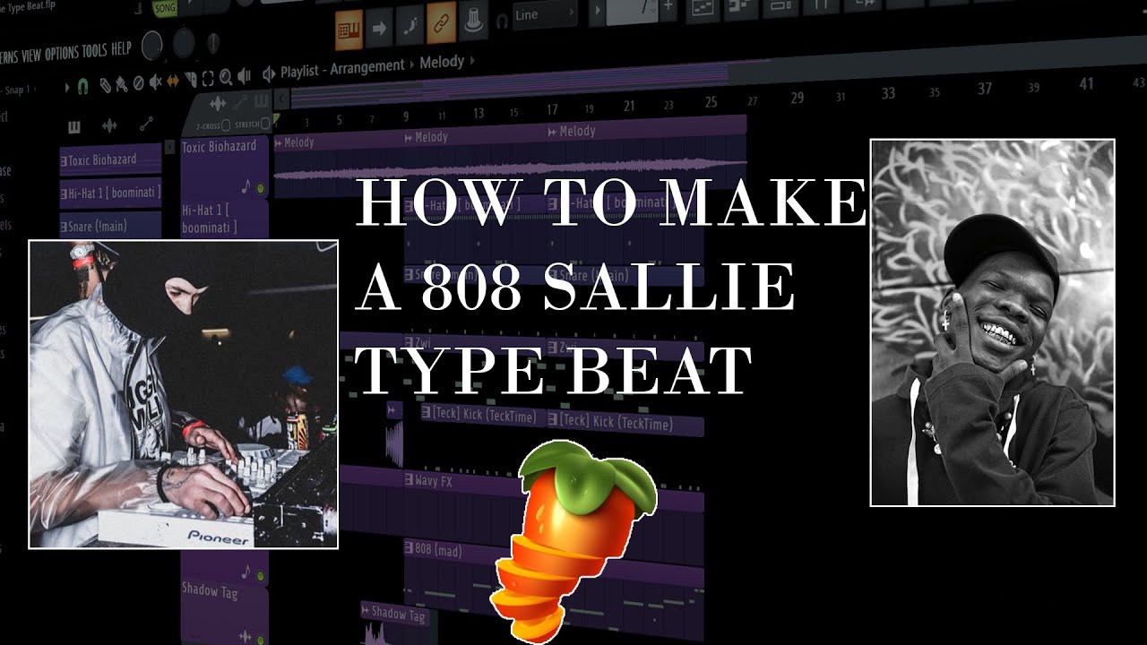 How To Make A 808 Sallie Type Beat For Blxckie In Fl Studio 20 - YouTube