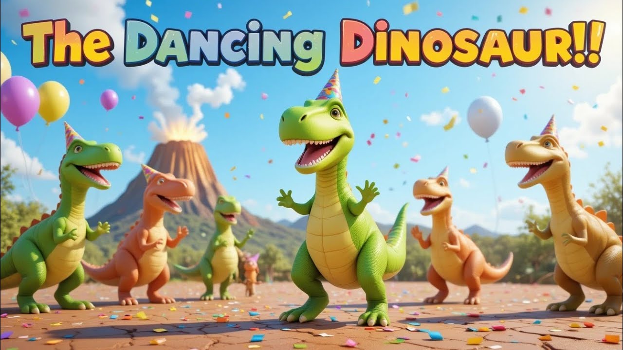 The Dancing Dinosaur | Fun, Upbeat Kids Song with Dance Moves! - YouTube