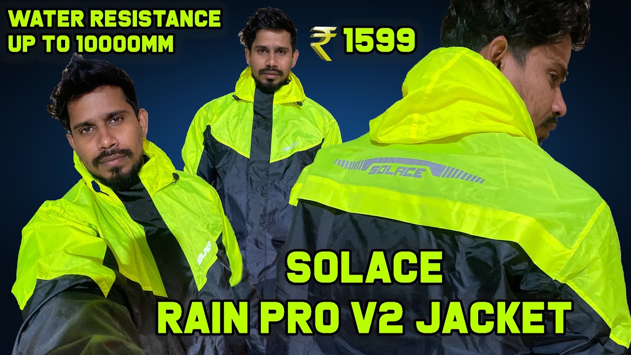 SOLACE RAIN PRO V2 JACKET unboxing Best for Bikers water resistance up ...