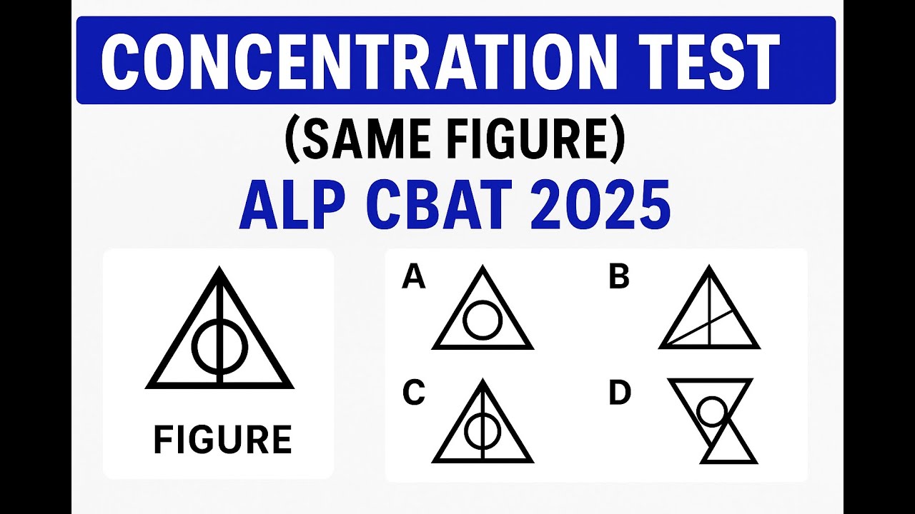 Concentration Test (Same Figure) | ALP CBAT 2025 Practice | Railway ...