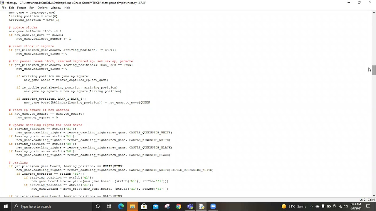 Simple Python Code For Chess Game Sharjeel Ahmed Sp19 bse 005 YouTube Simple Python Code For Chess Game Sharjeel Ahmed Sp19 bse 005 YouTube