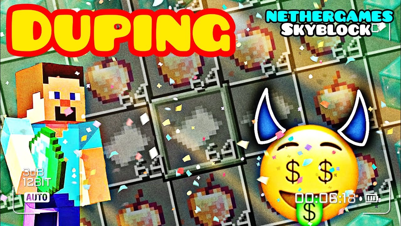 MINECRAFT! I FOUND A DUPE IN NETHERGAMES SKYBLOCK!THE DUPE WORK 💯 ...