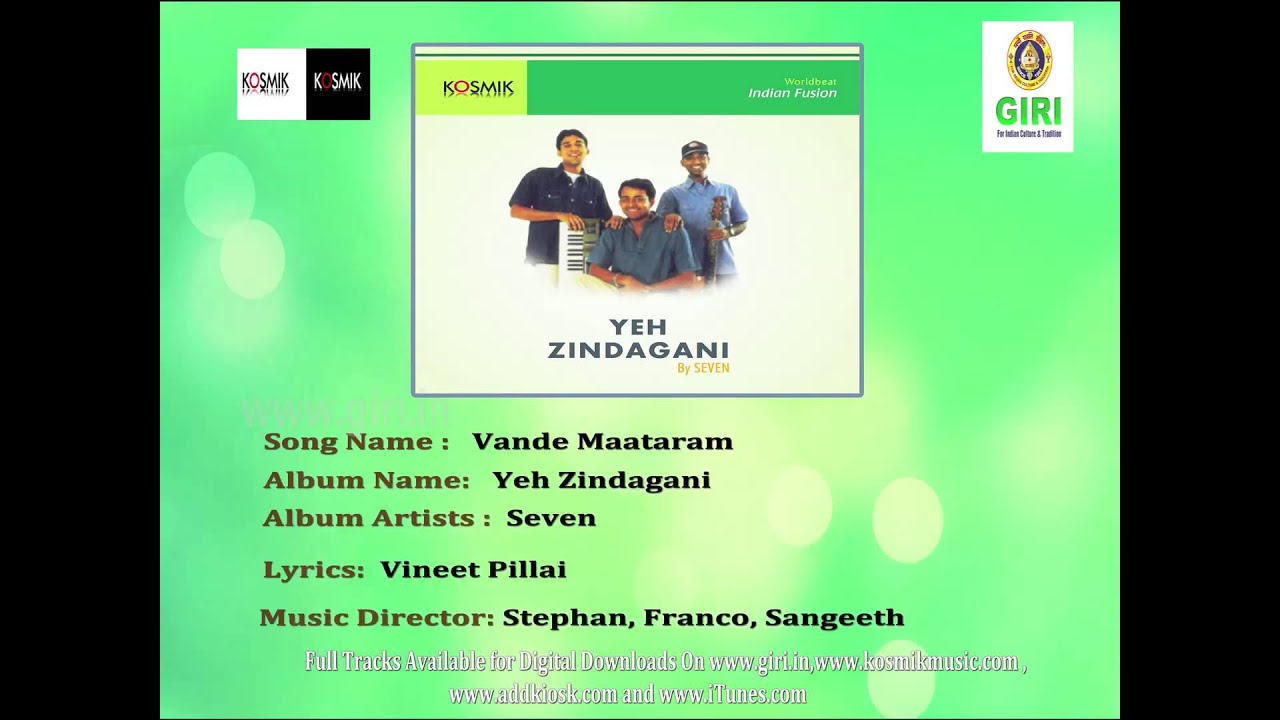 07 Vande Maataram,Yeh Zindagani,Seven,Vineet Pillai,Stephan,Franco ...