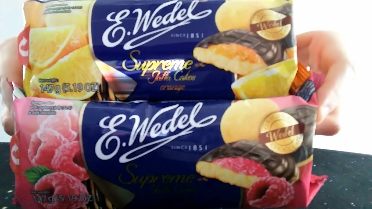 E. Wedel's Supreme Orange and Raspberry Jaffa Cakes Review(s) - YouTube