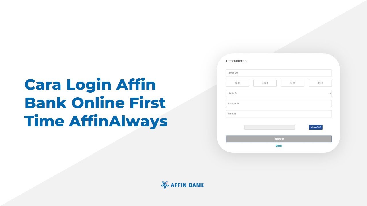 Cara Login First Time AffinAlways Online - YouTube