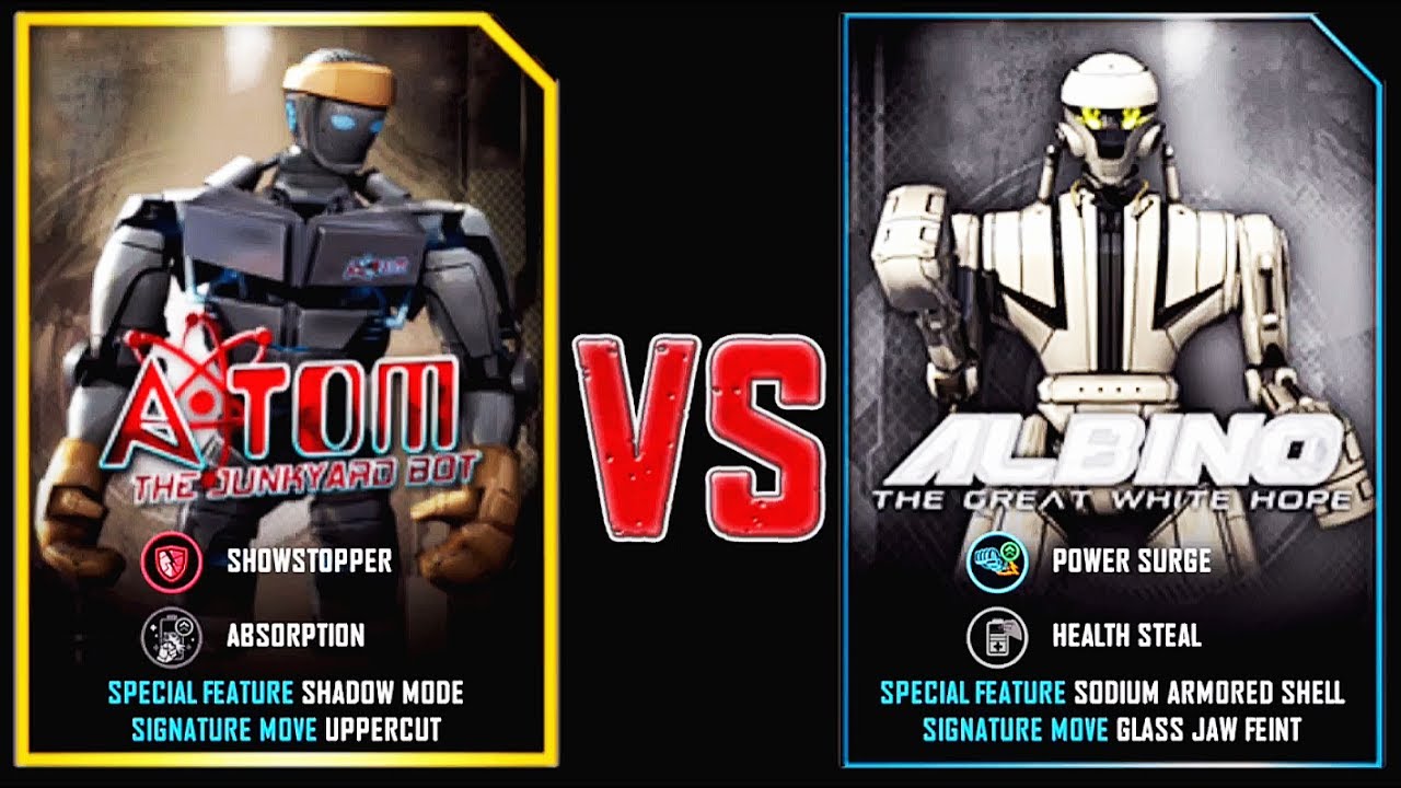 Real Steel WRB ATOM VS Albino NEW Robot updating (Живая Сталь) - YouTube