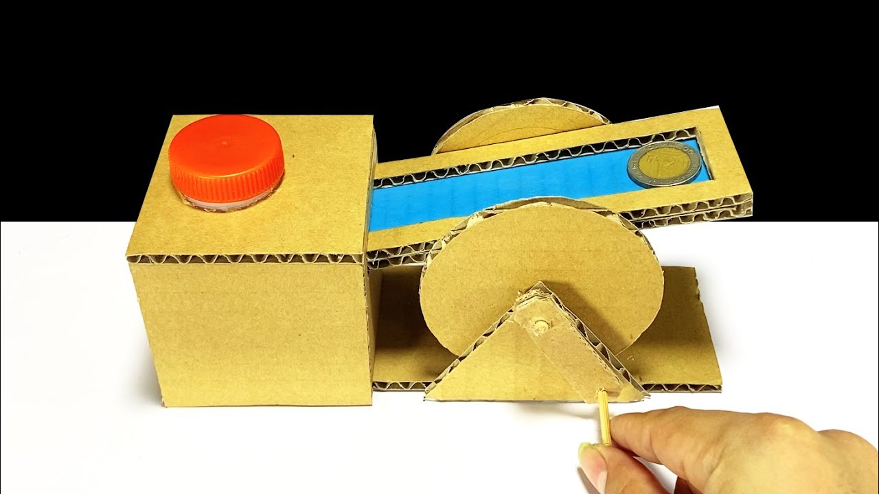 How to make Coin box bank wheel From Cardboard | ประดิษฐ์ออมสินวงล้อยก ...