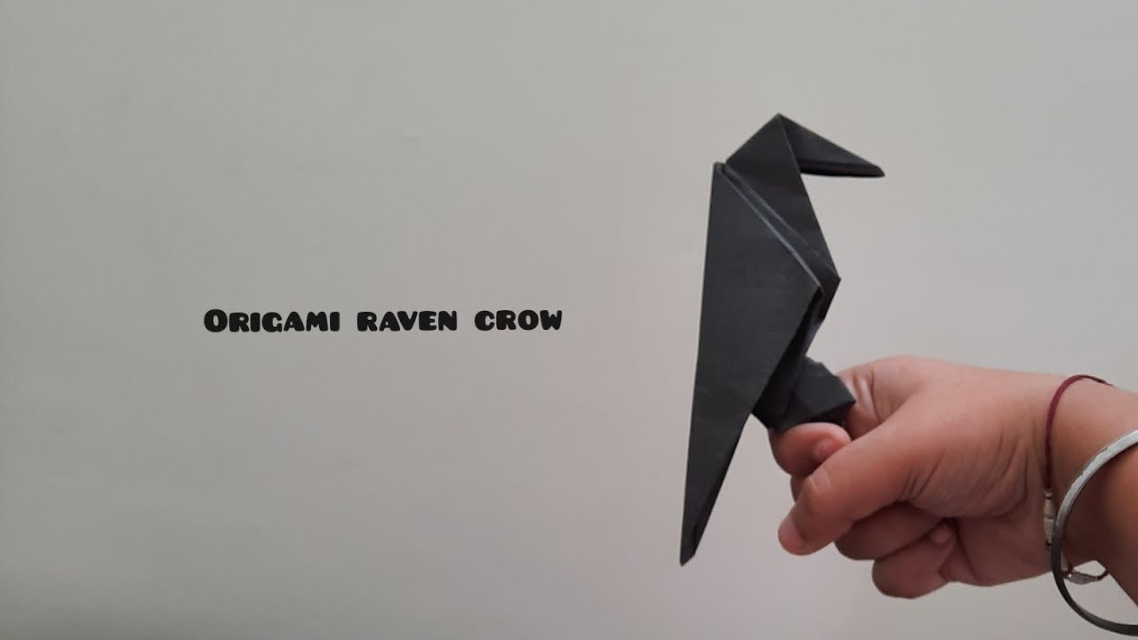 Origami raven crow ( easy). - YouTube