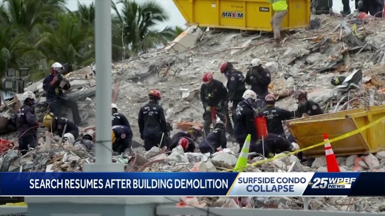 Search resumes after building demolition - YouTube