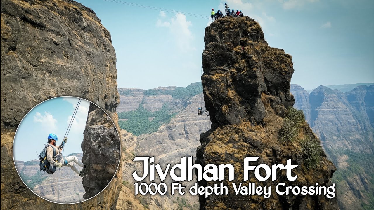 Dangerous Zip-Line Of Maharashtra | JIVDHAN FORT 1000 Ft VANARLINGI ...