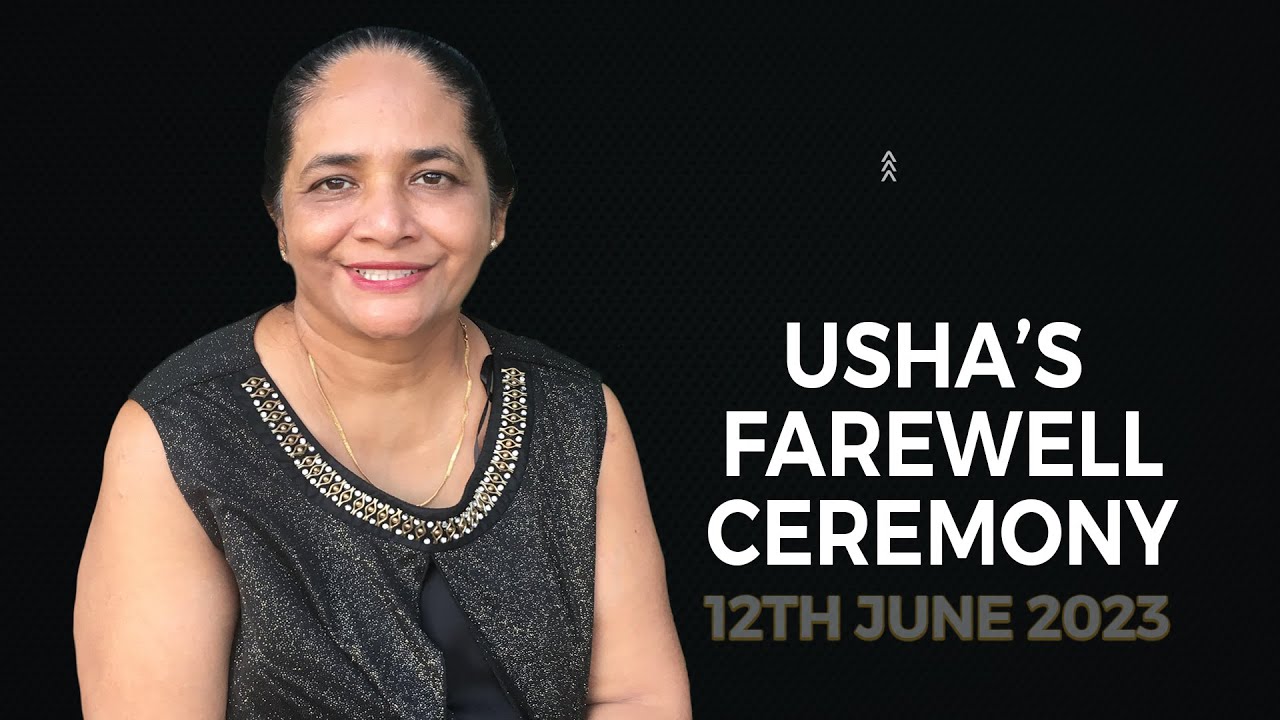 USHA'S FAREWELL SERVICE - YouTube