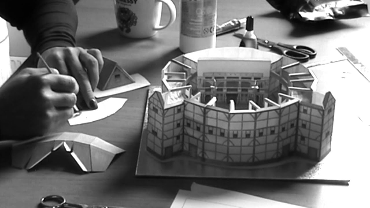 Globe Theatre model construction & burning - YouTube