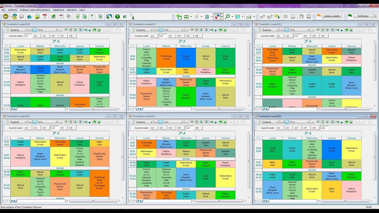 Make different timetables each week - YouTube