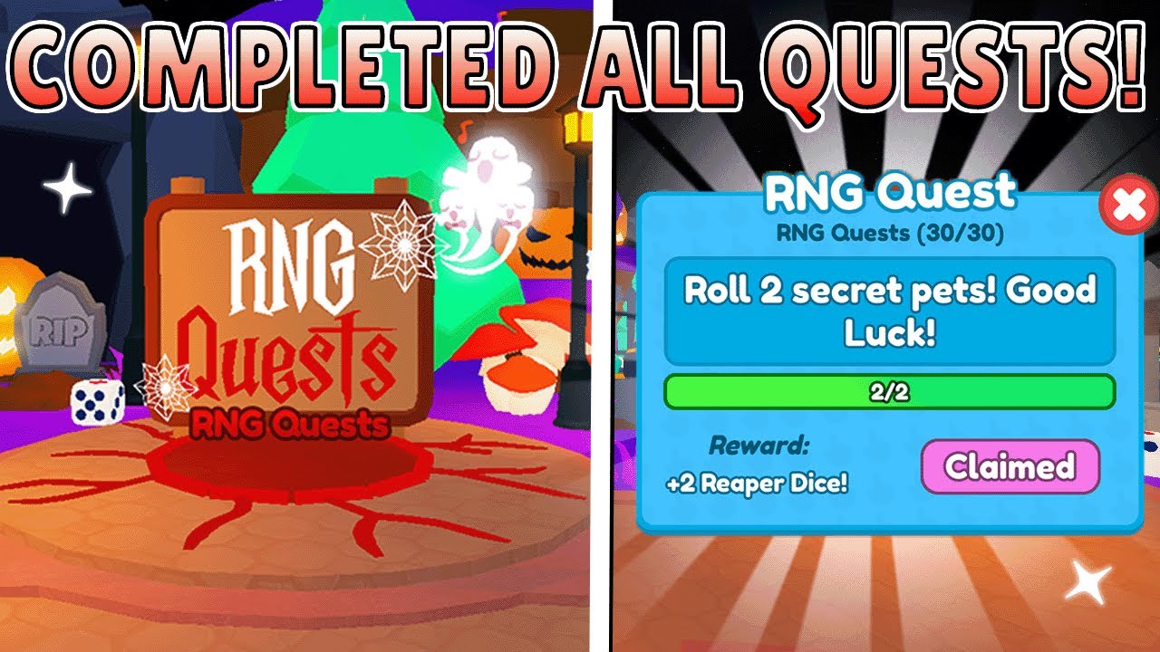 🎲 FINALLY! I COMPLETED ALL 🎯 RNG QUESTS IN 🎃 HALLOWEEN RNG EVENT! IN ...