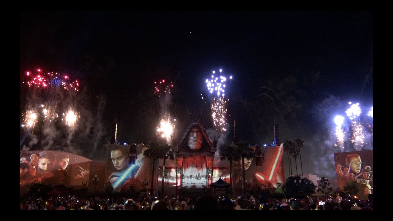 Star Wars A Galactic Spectacular FIREWORKS Show w/ The Last Jedi 4K UHD ...