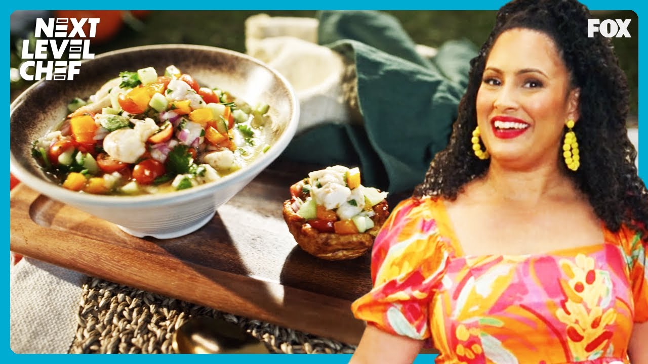 Next Level Chef Simply Elevated Brunch: Seafood Ceviche with Tostones ...